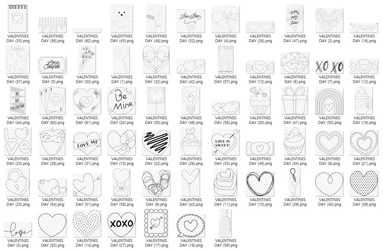 VALENTINES DAY Coloring Pages for Kids Svg Png Cricut Svg Chocolate ...