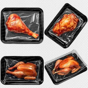 Processed Meat Packaging PNG | Market Plastic Polyethylene Bacon Beef ...