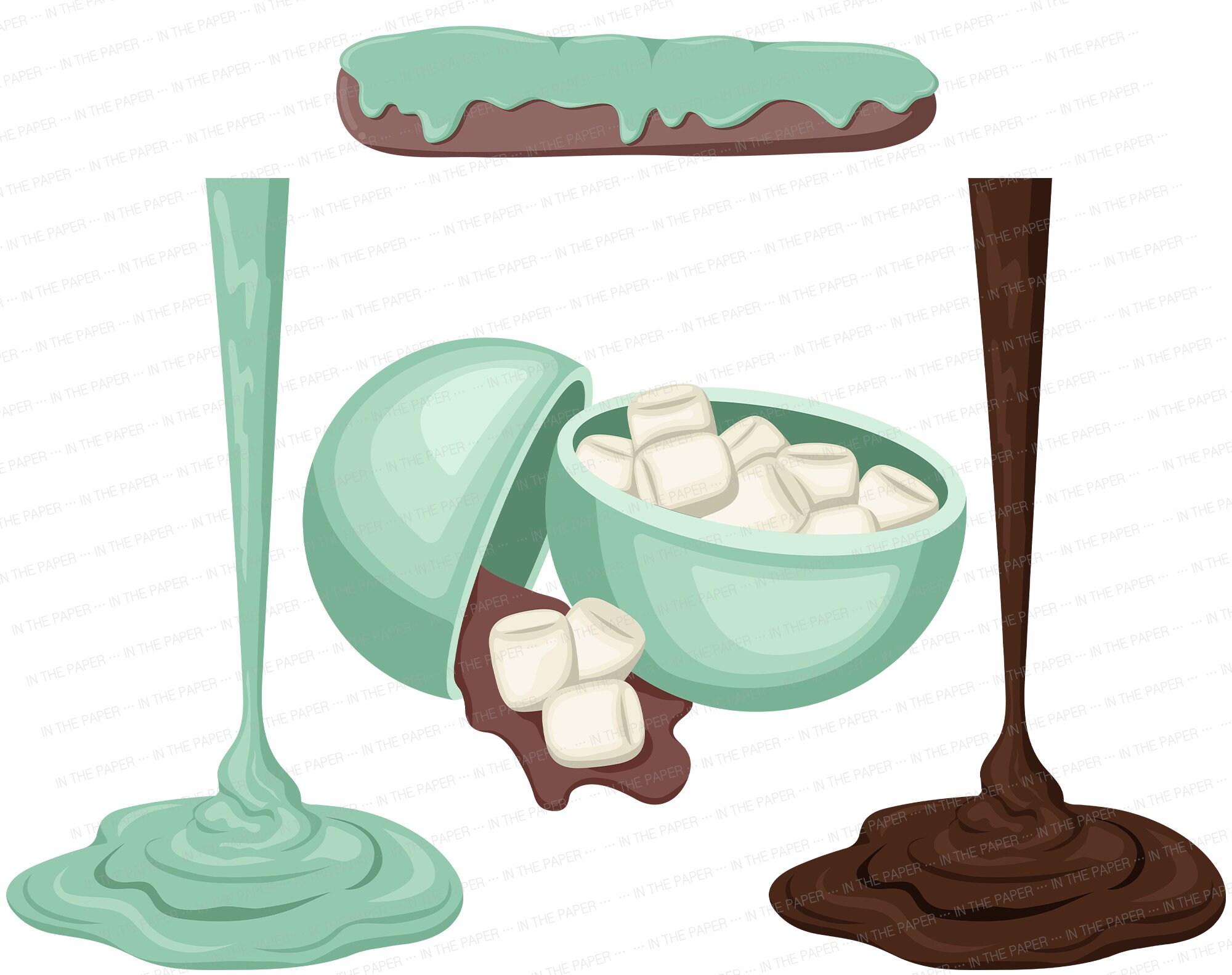 Mint Chocolate SVG | Dessert PNG, Sweets, Melted Chocolate, Choco ...