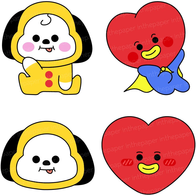 BT21 SVG BTS Png Army Clip Art Member Decal Vector Cricut Kpop Korean ...