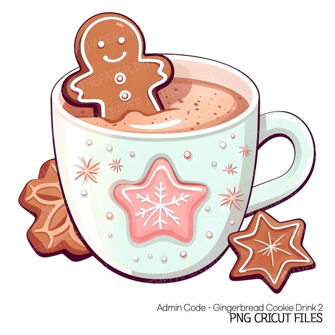 Christmas Hot Chocolate and Gingerbread Cookies PNG | Cute Clip Art ...
