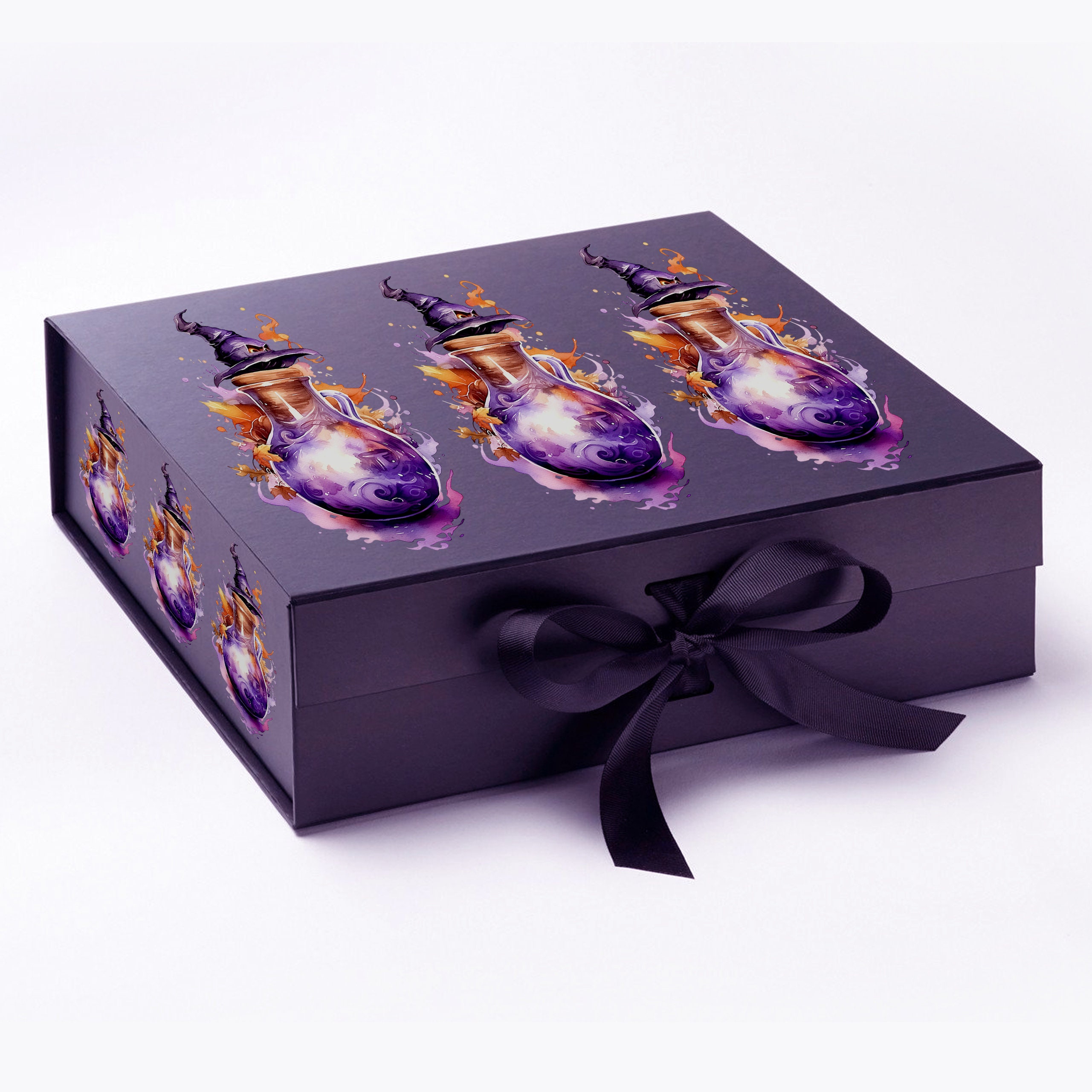 Watercolor Witch Hat Potion Glass Bottle PNG Witch Hat, Magic, Vial ...