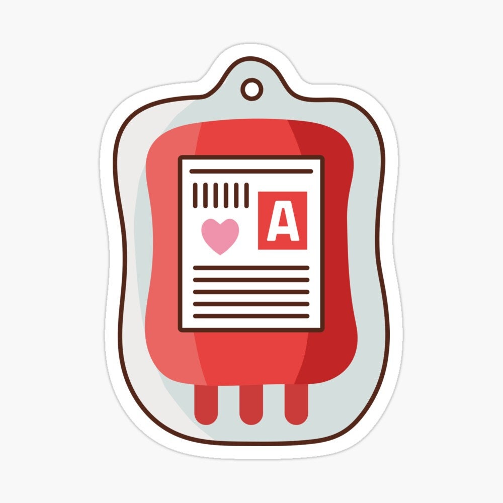 Adorable Type A Blood Transfusion Pack PNG, SVG, Blood Donation Pack ...