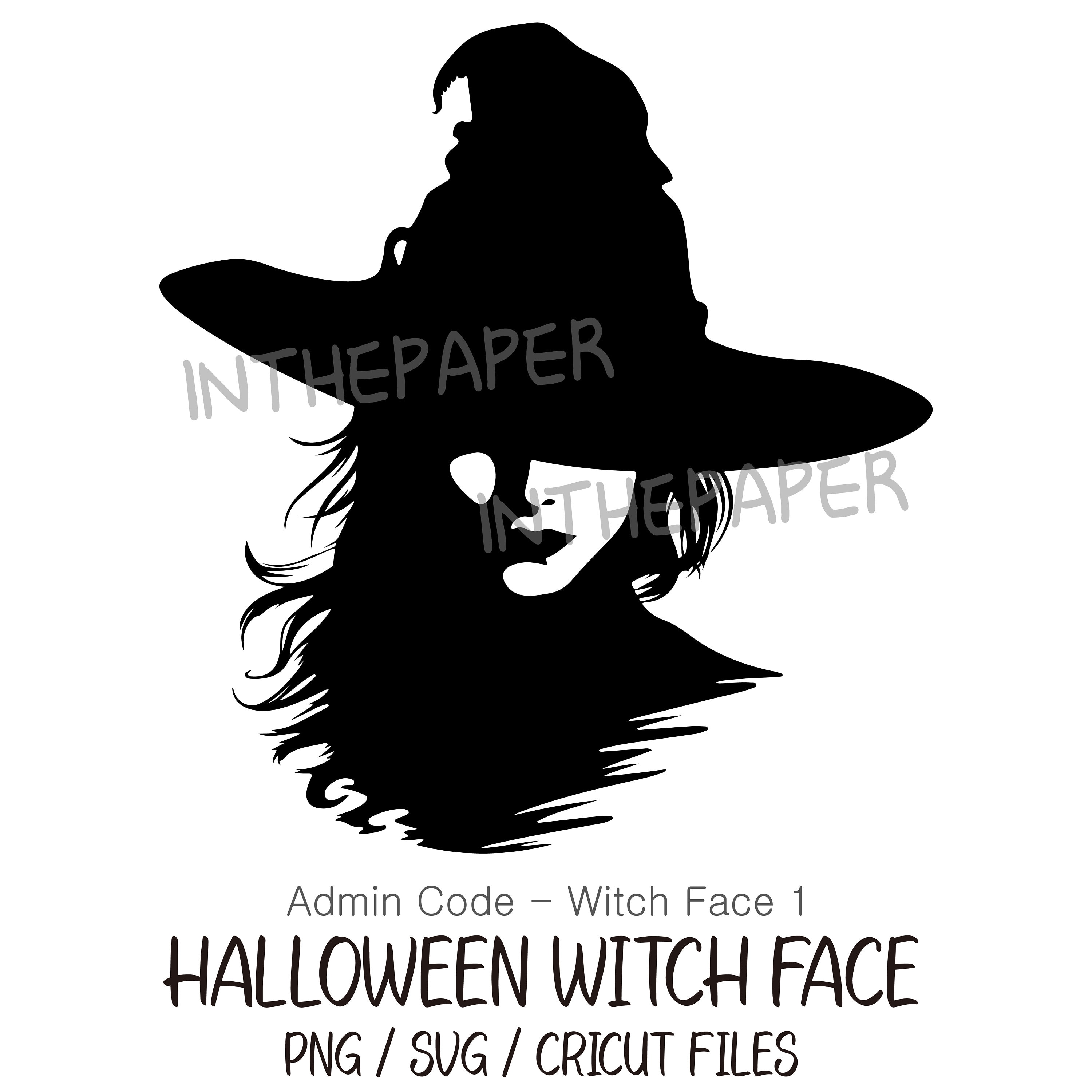 Halloween Witch Head Silhouette