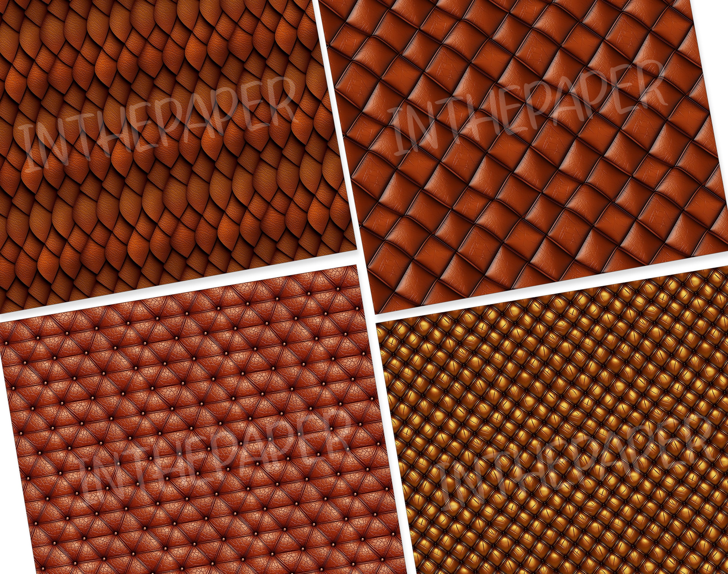 Seamless Brown Leather Digital Paper | Embossing, Real Textures, Rustic ...