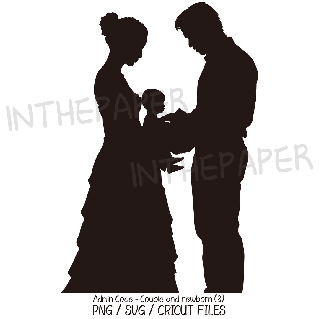 Couple Holding Newborn Baby SVG | Mother's Day PNG Father's Clip Art ...