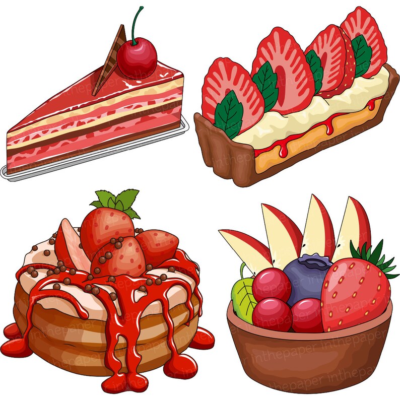 Cute Bakery PNG Dessert SVG Bread Sweet Clip Art Cake Cookie White ...