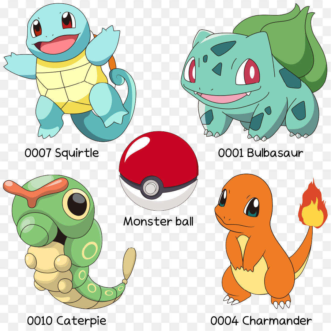 Pokemon SVG | Animal PNG Cartoon Bundle Monster Ball Pokédex Evolution ...