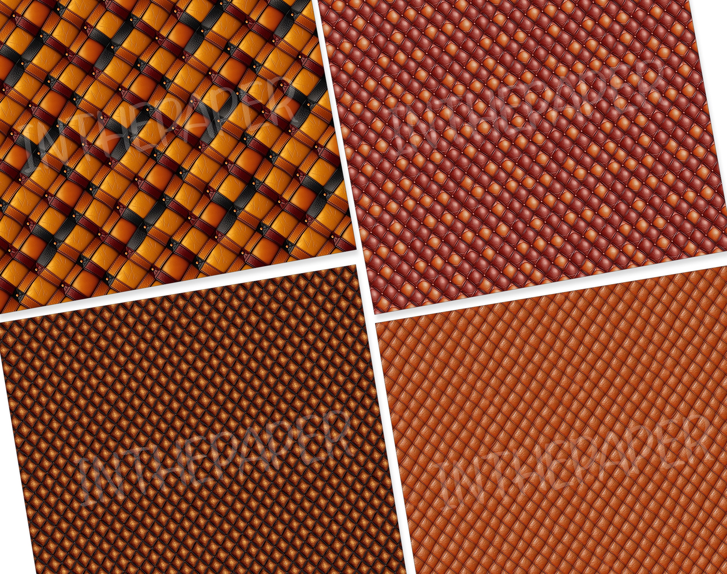 Seamless Brown Leather Digital Paper | Embossing, Real Textures, Rustic ...