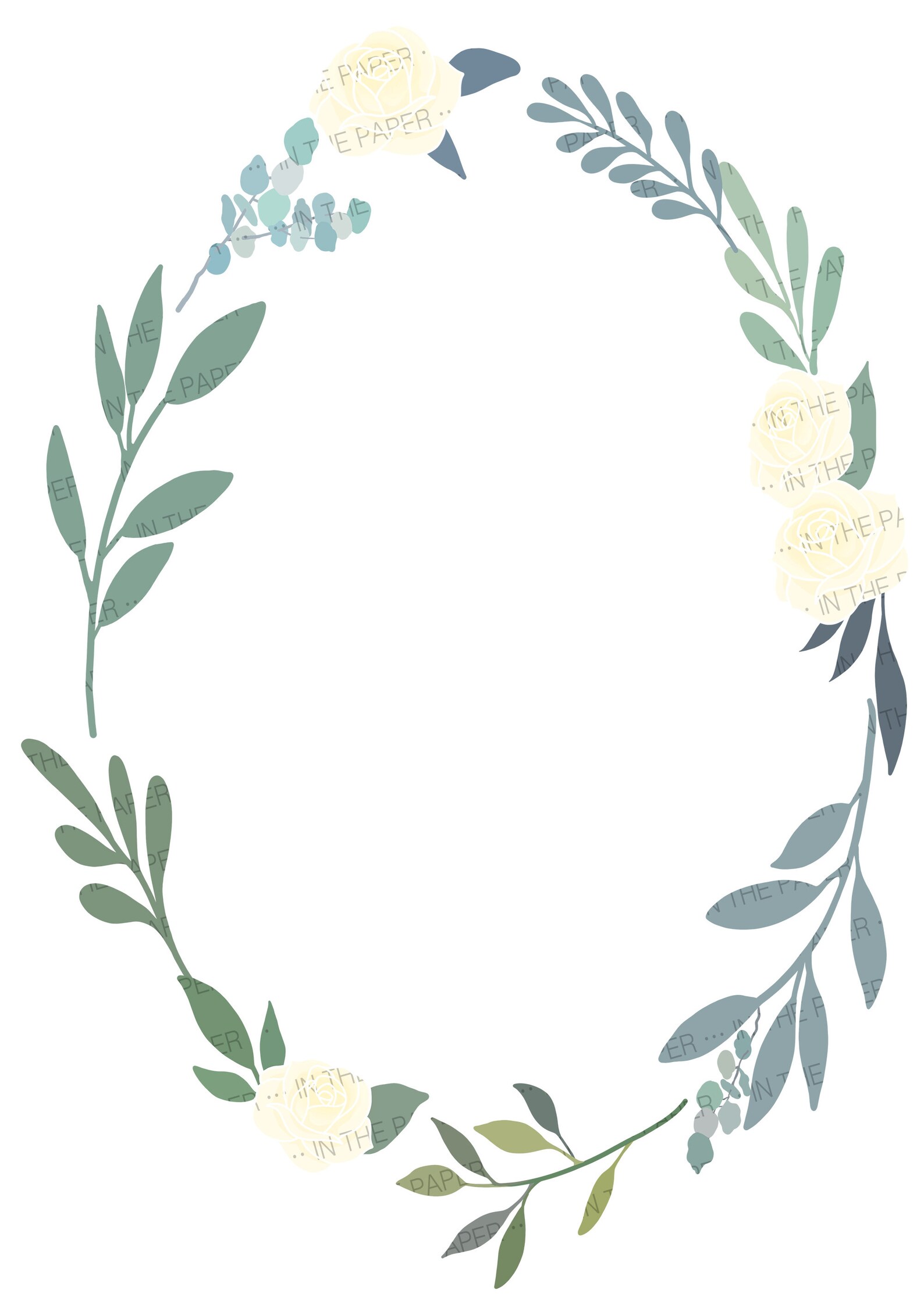 Rose Bush Border PNG Flower Wreath Plants Wedding - Etsy