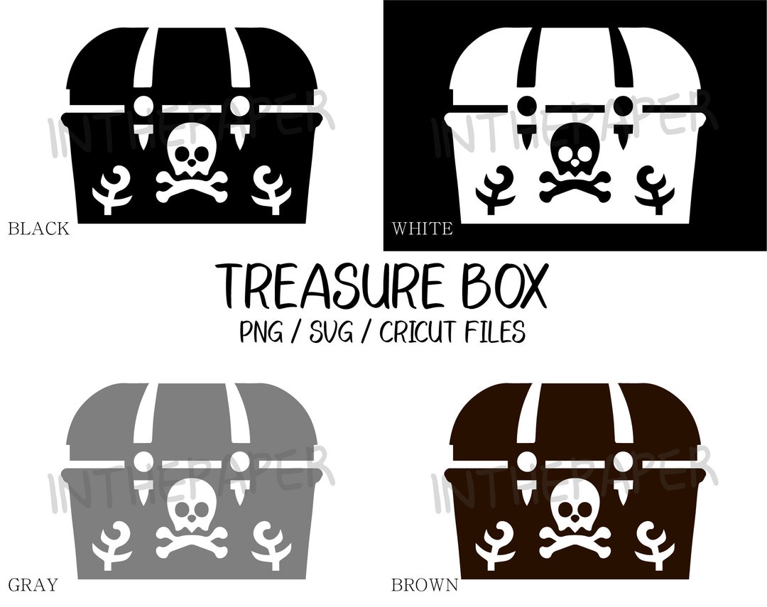Treasure Chest SVG Treasure Chest PNG, Pirate, Scraps, Silhouette ...