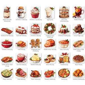 Christmas Food PNG | Dessert Clipart Turkey Roast Beef Mince Pie ...