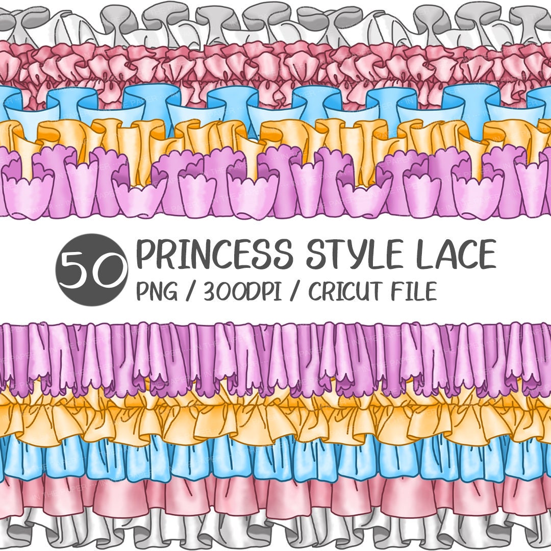 LACE PNG | Ruffle Clip Art Frill Wrinkled Border Princess Style Pattern ...