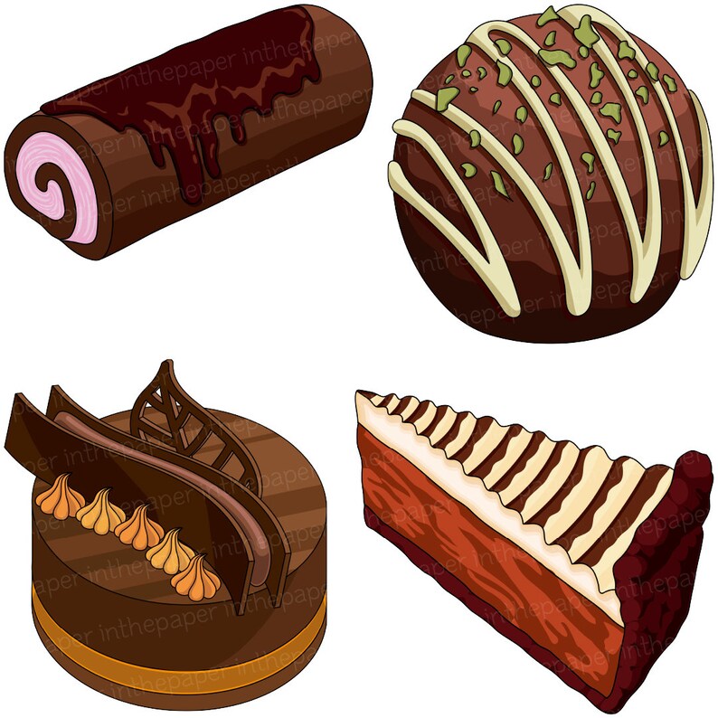 Cute Bakery PNG Dessert SVG Bread Sweet Clip Art Cake Cookie White ...