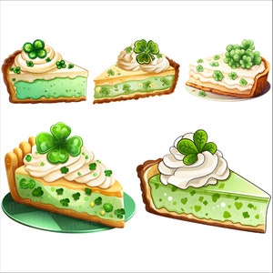 St. Patrick's Day Pie PNG | Clover Clip Art Dessert Piece Cake Tray ...