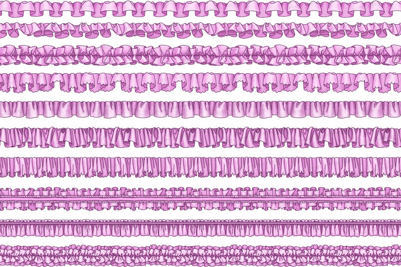 LACE PNG Ruffle Clip Art Frill Wrinkled Lace Lace - Etsy