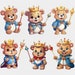 Cute Royal Teddy Bear PNG | Doll Clipart Dress Cloak Wand Crown Tiara ...