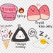 Kawaii Food PNG Cute Stickers SVG Korean Dessert Sweet Japanese Hot Dog ...