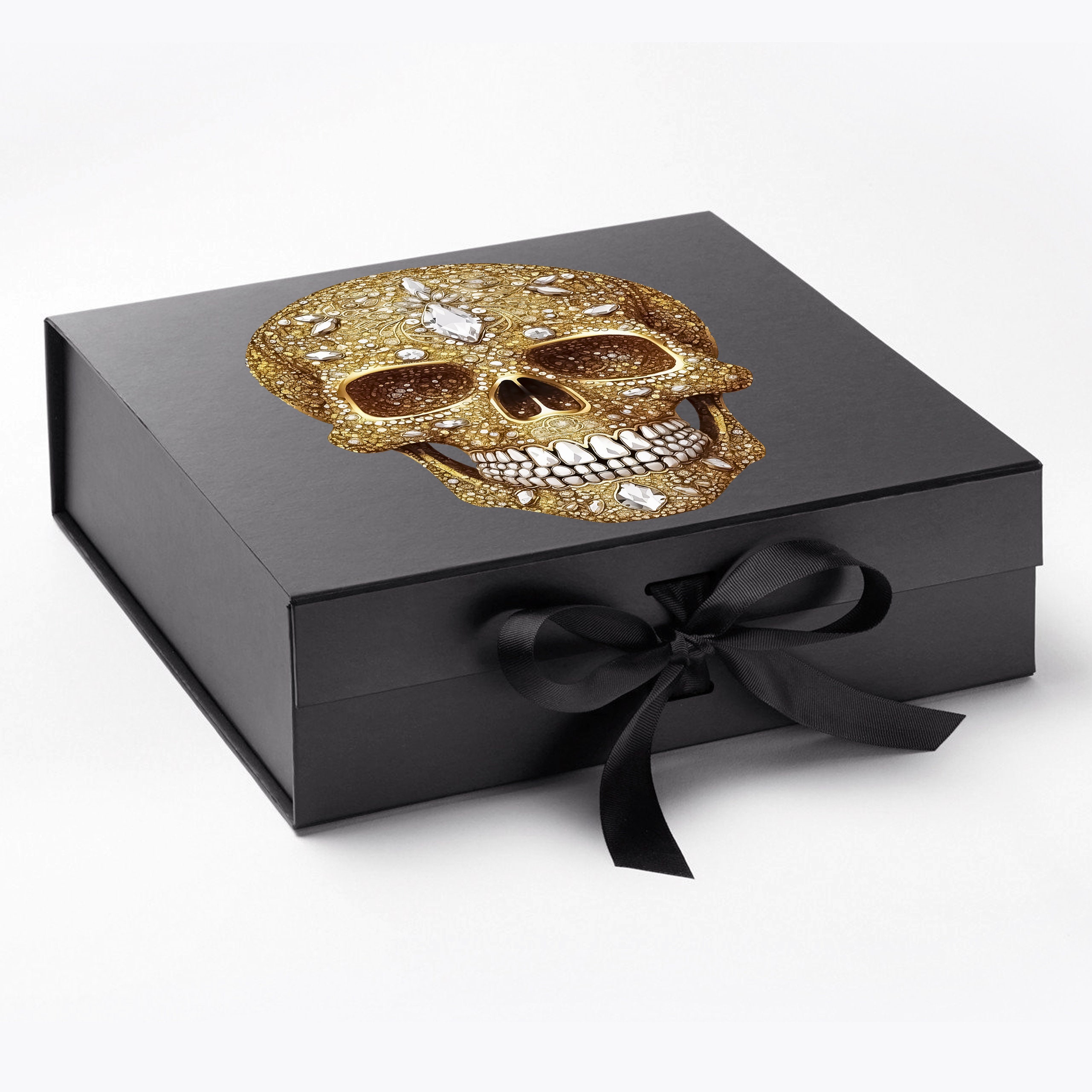 Gold Bejeweled Skull PNG Clip Art Skeleton Silver Golden - Etsy