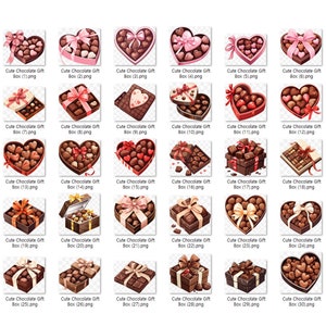 Cute Chocolate Gift Box PNG | Valentine's Day Sweets Clip Art Heart ...