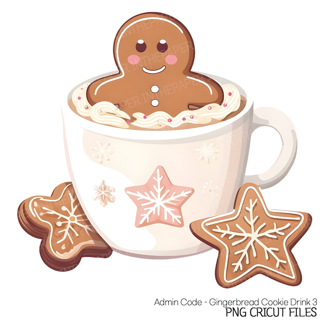 Christmas Hot Chocolate and Gingerbread Cookies PNG | Cute Clip Art ...