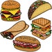Fast Food SVG | Junk Food PNG, Clip Art, Menu, PNG, Hamburger, Corn Dog ...