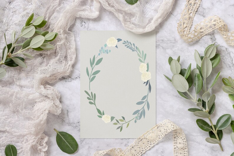 Rose Bush Border PNG Flower Wreath Plants Wedding - Etsy