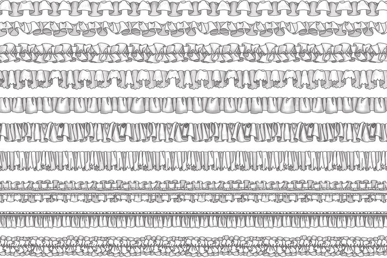 LACE PNG | Ruffle Clip Art Frill Wrinkled Border Princess Style Pattern ...