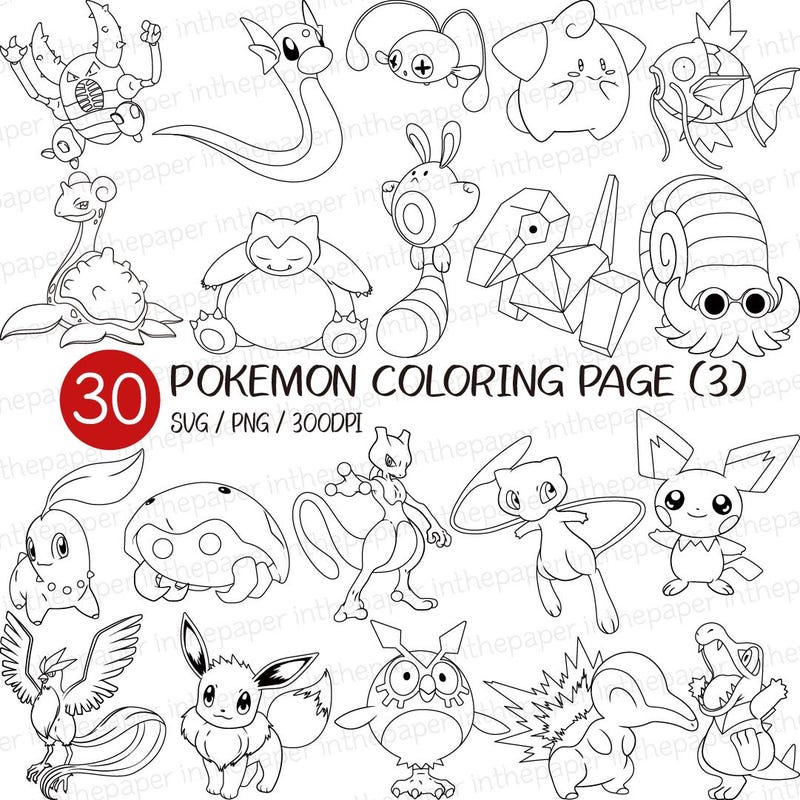 Pokemons Outline Svg - Etsy