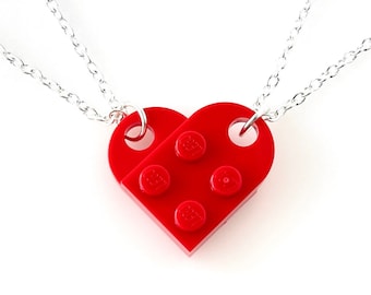 Heart Keychain Set Made With Authentic LEGO® Bricks - Etsy