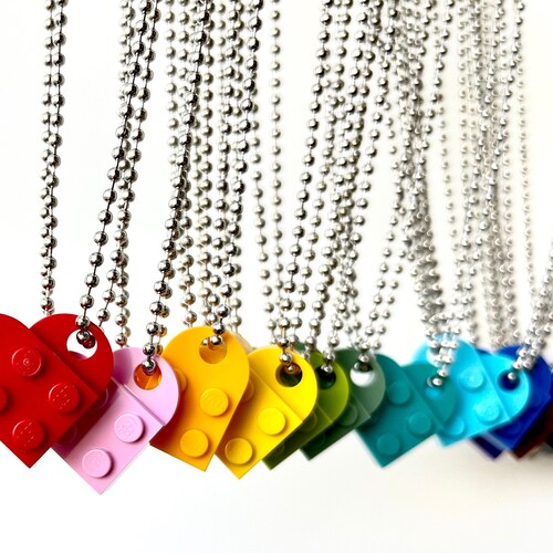 Heart Keychain Set Made With Authentic LEGO® Bricks - Etsy