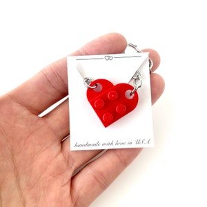 Heart Keychain Set - Made With Authentic LEGO® Bricks, Matching ...