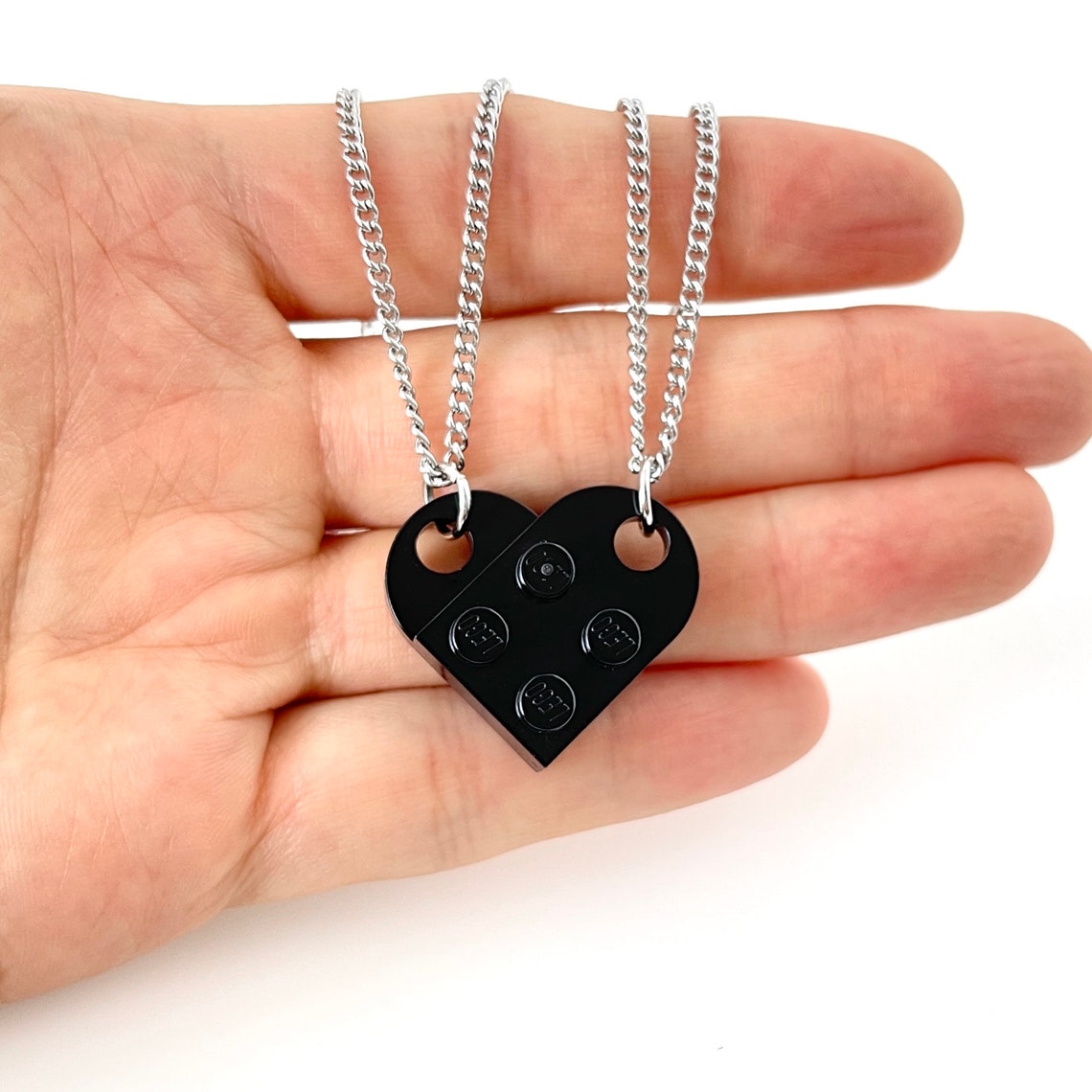 Heart Necklace Set Made With Authentic LEGO® Bricks 100% - Etsy