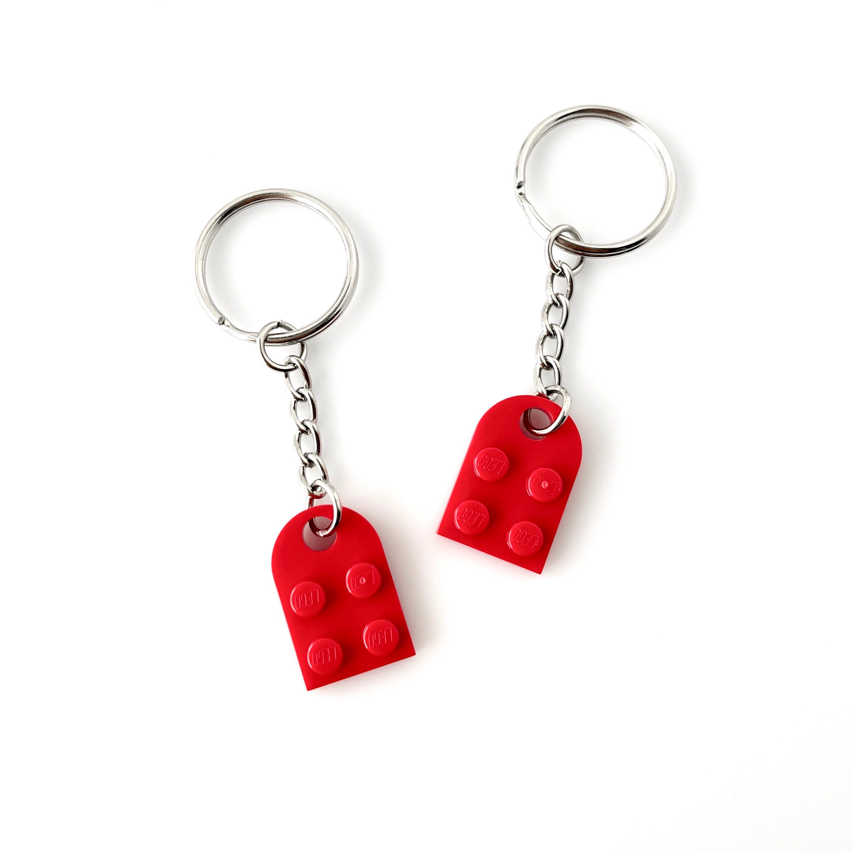 Heart Keychain Set Made With Authentic LEGO® Bricks - Etsy