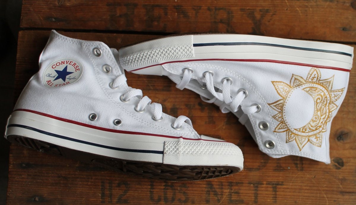 Custom Painted Mandala Converse Shoes | Etsy UK