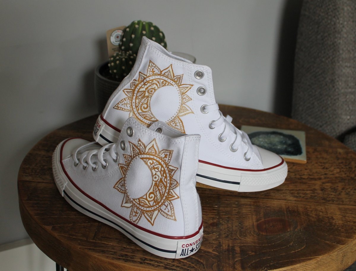 Custom Painted Mandala Converse Shoes - Etsy UK