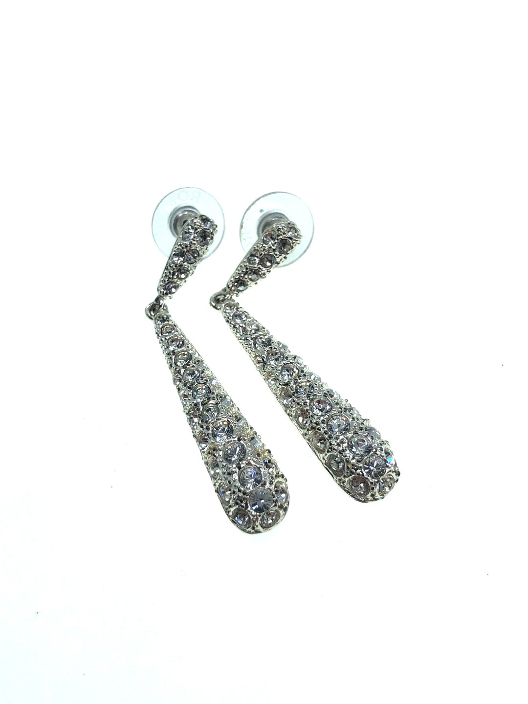 Retro 1980s ROMAN Long Tear Drop Sparkly Formal Dangle - Etsy