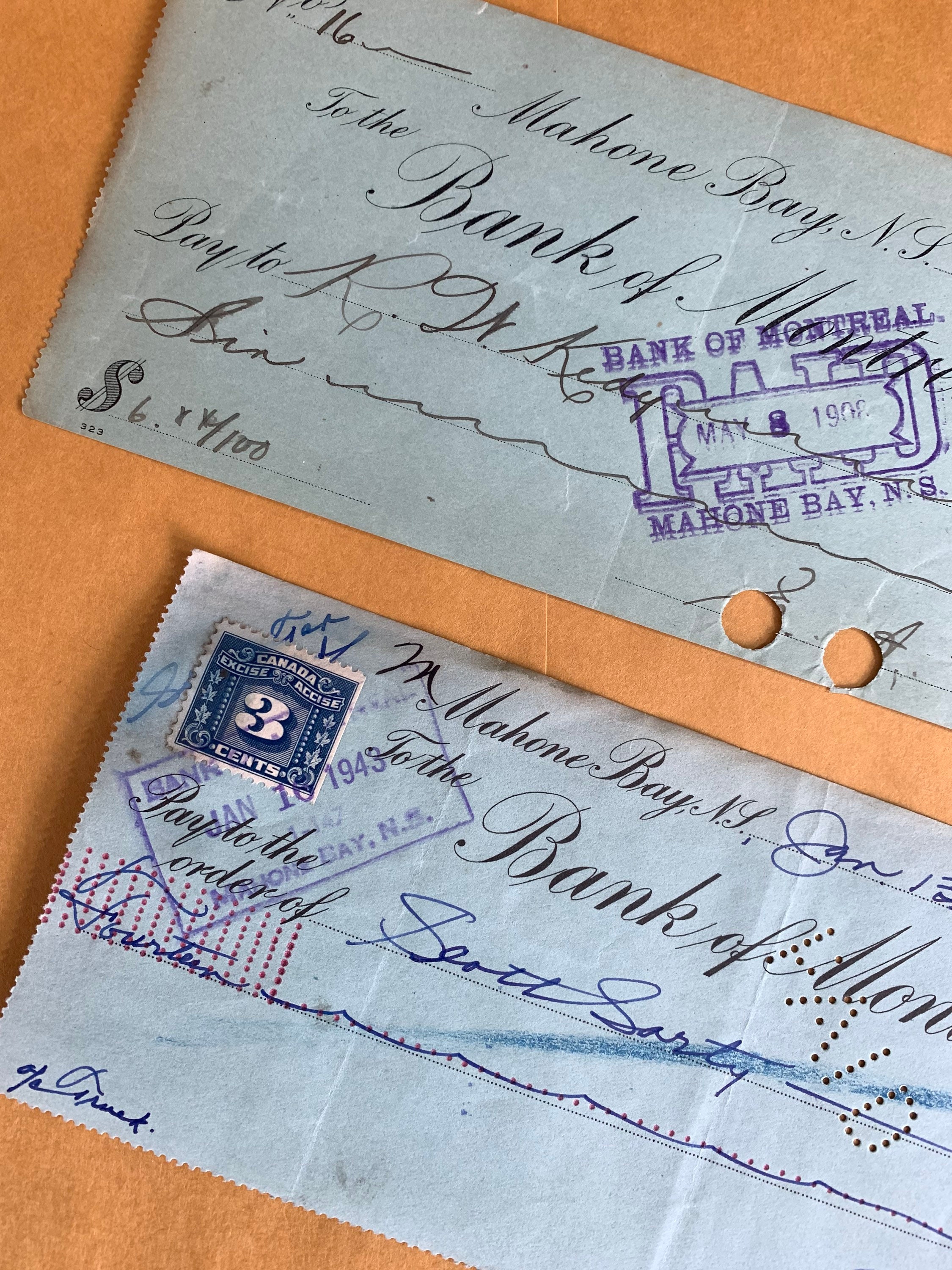 1800's Ledger Paper Vintage Cancelled Bank Cheques - Etsy