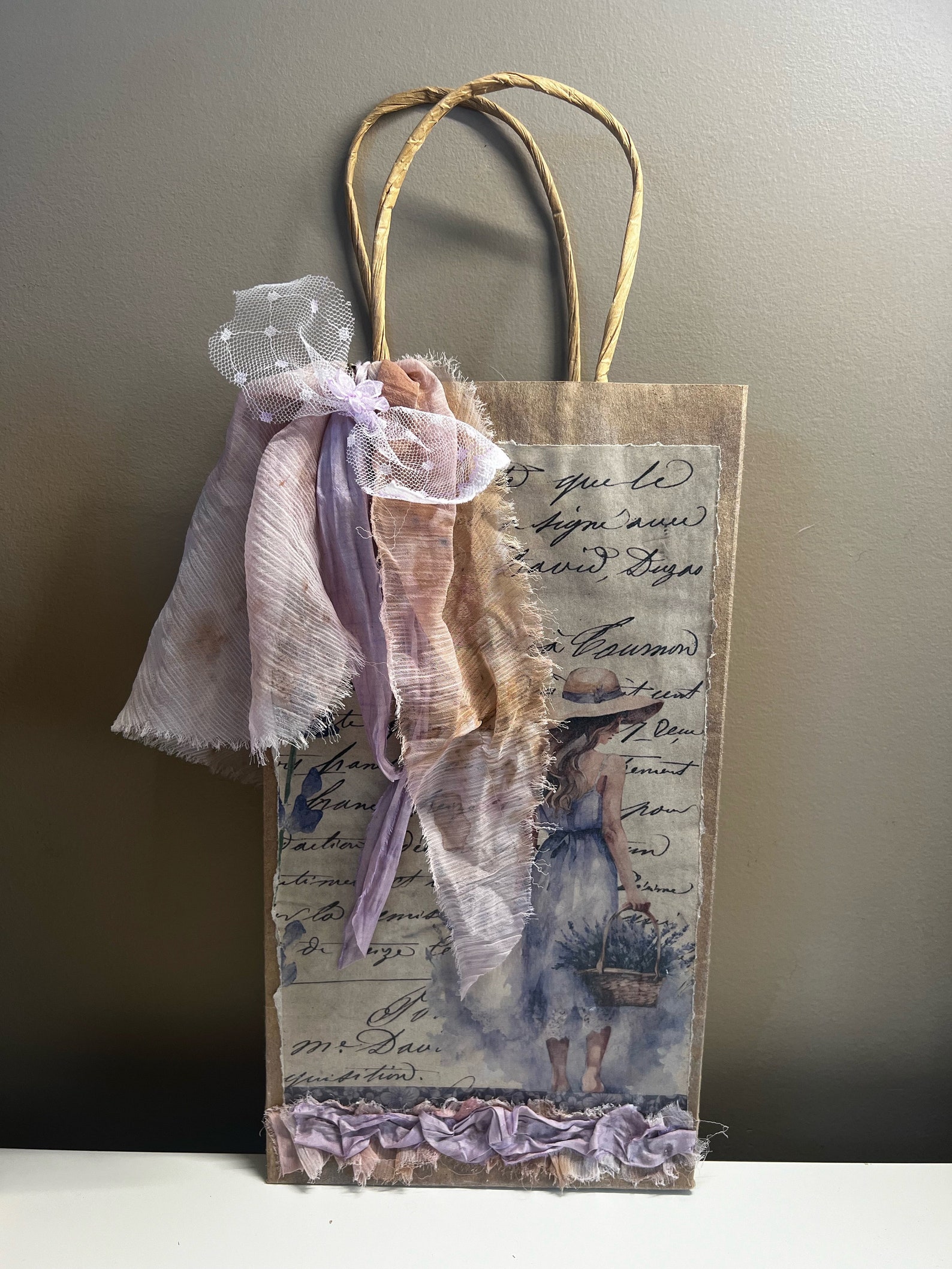 Lavender Junk Journal Gift Set Journal and Bag Set Purple Lavender ...
