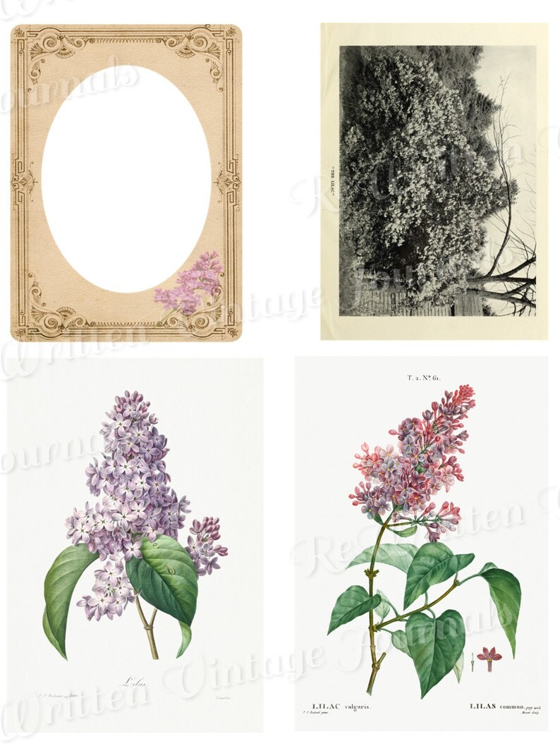 Printable Lilac Tall Skinny Junk Journal Kit. Printable Lilac Journal ...