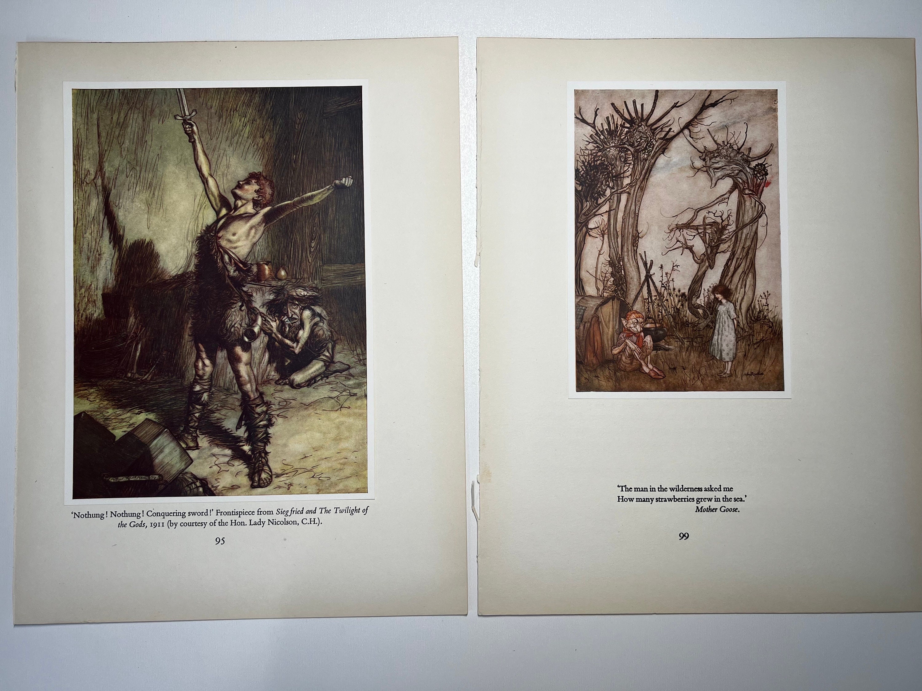 Arthur Rackham Prints Mother Goose Vintage the Snow Queen Illustrations ...