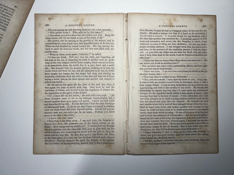 1800 Rag Paper Book Pages Antique Bundle / Cotton Fiber Paper / Antique ...