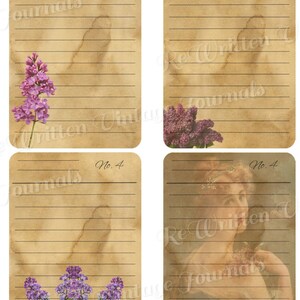 Printable Lilac Tall Skinny Junk Journal Kit. Printable Lilac Journal ...
