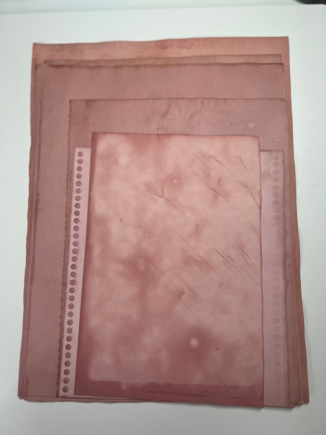 Dark Avocado Dyed Papers | Variety Pack | Junk Journals | Hand Dyed ...