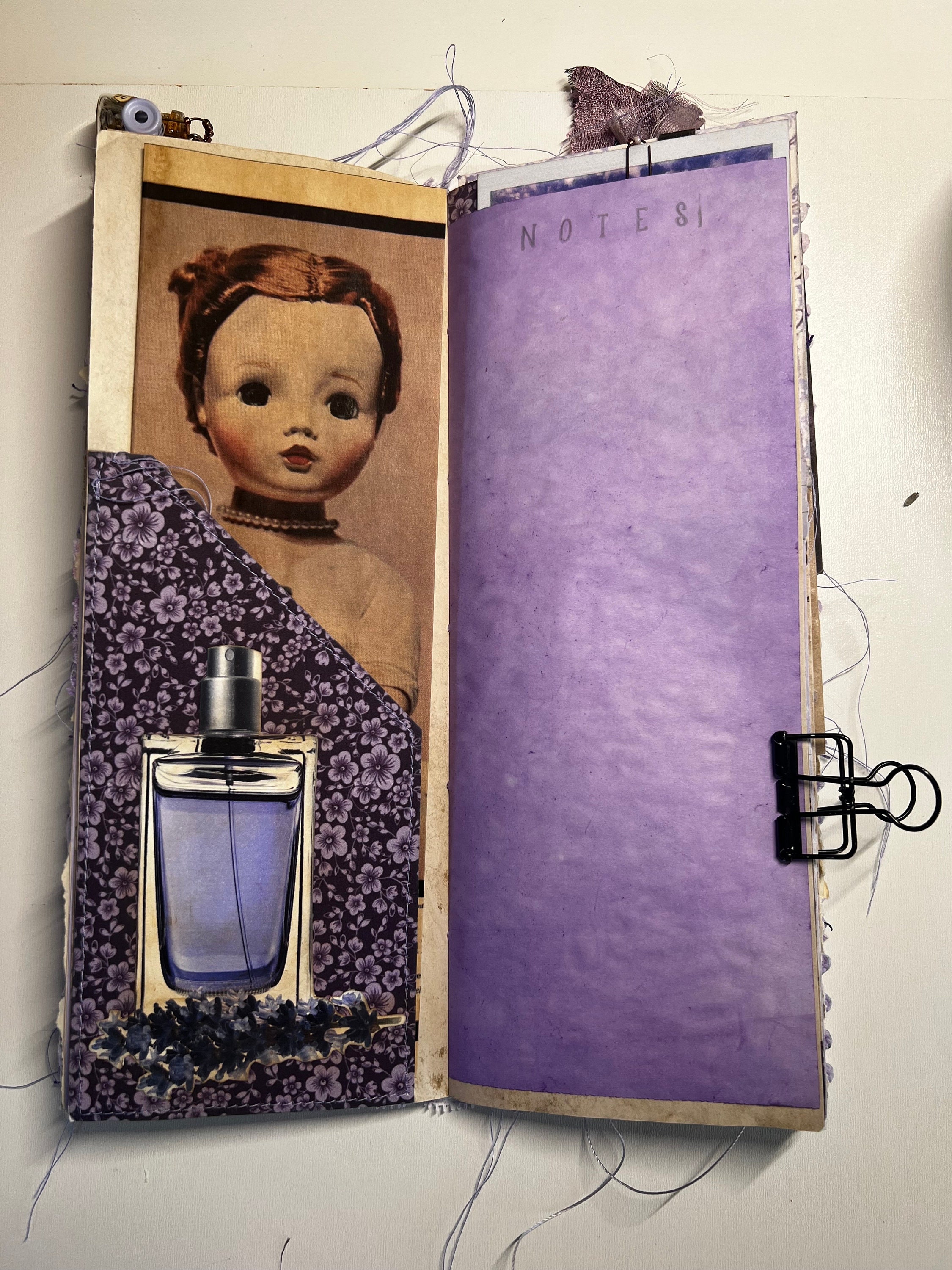 Lavender Junk Journal Gift Set Journal and Bag Set Purple Lavender ...