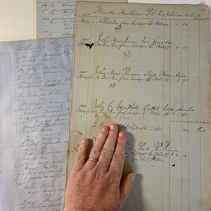 1800's Vintage Ledger Paper, Handwritten Ledger Pages, 3 Different ...