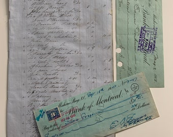 1800's Vintage Ledger Paper, Handwritten Ledger Pages, Blue Ledger ...
