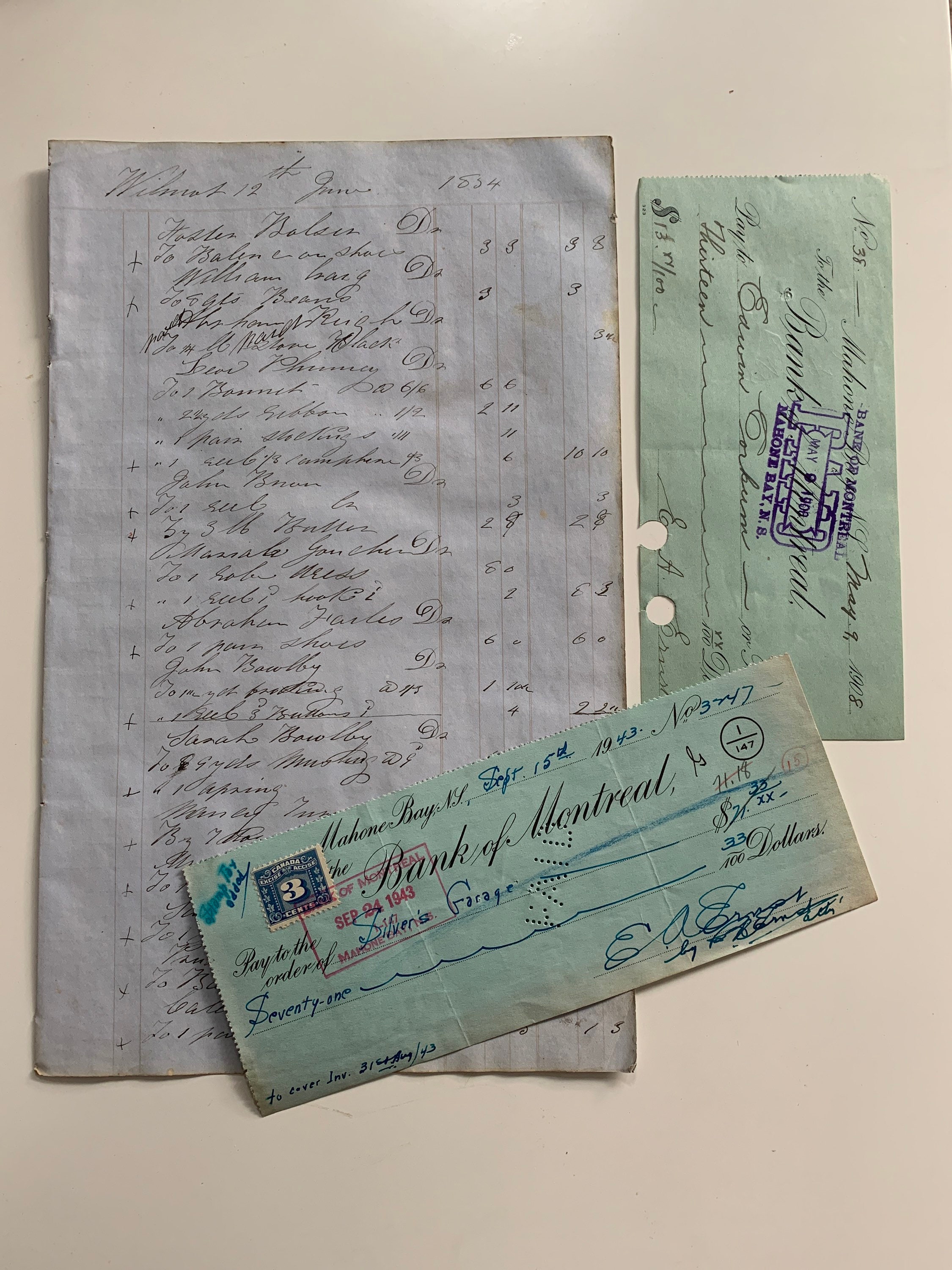 1800's Ledger Paper Vintage Cancelled Bank Cheques - Etsy