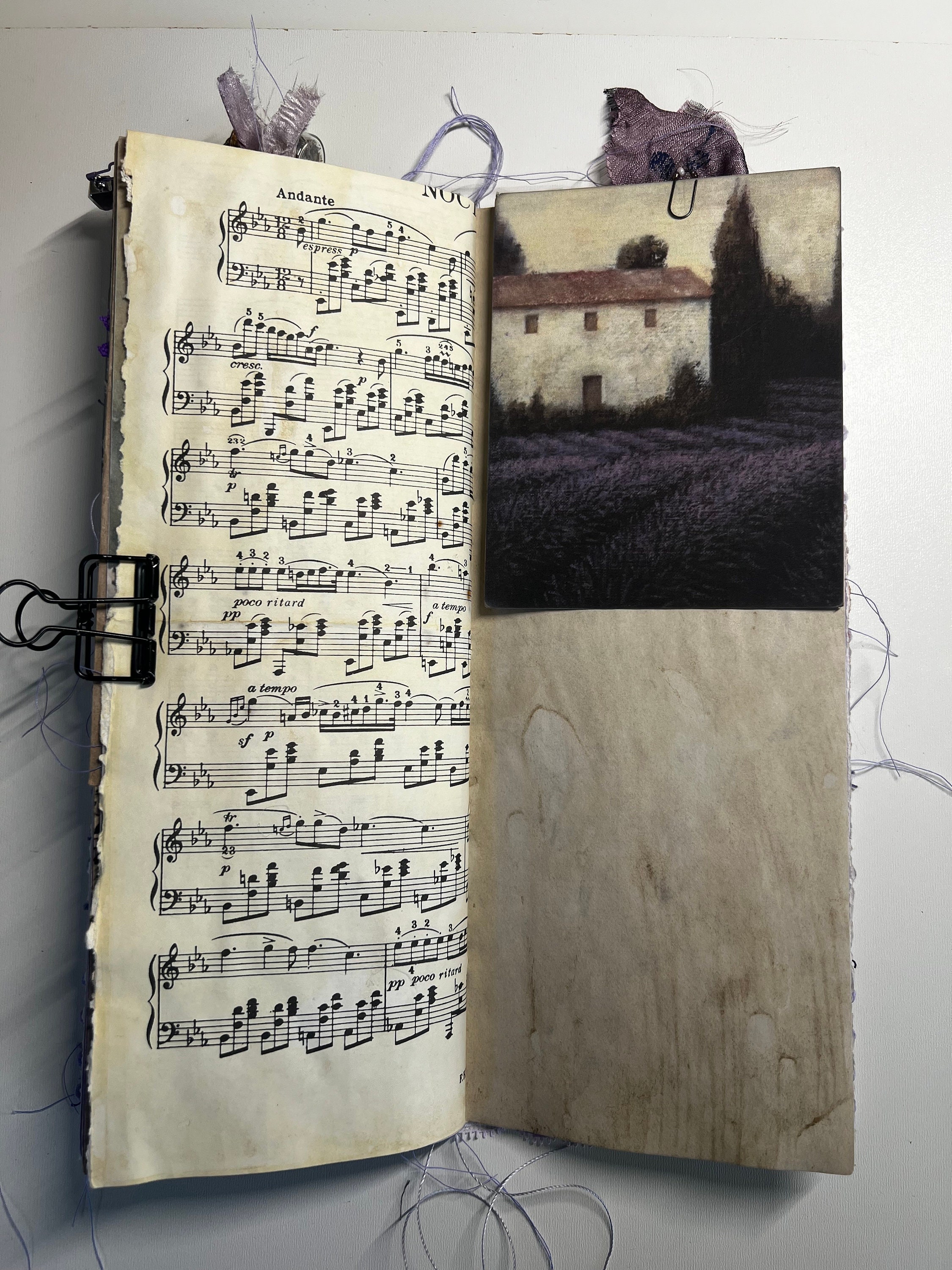 Lavender Junk Journal Gift Set Journal and Bag Set Purple Lavender ...