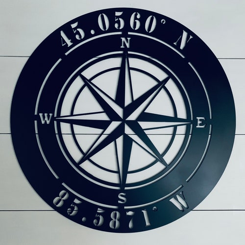 Personalized Life Tree Compass Sign Metal Compass Wall Art - Etsy